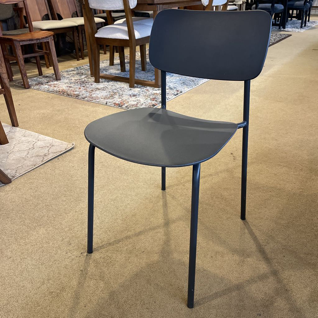 Acrylic and Metal Curved Back Stackable Dining Chair – Ballard Consignment