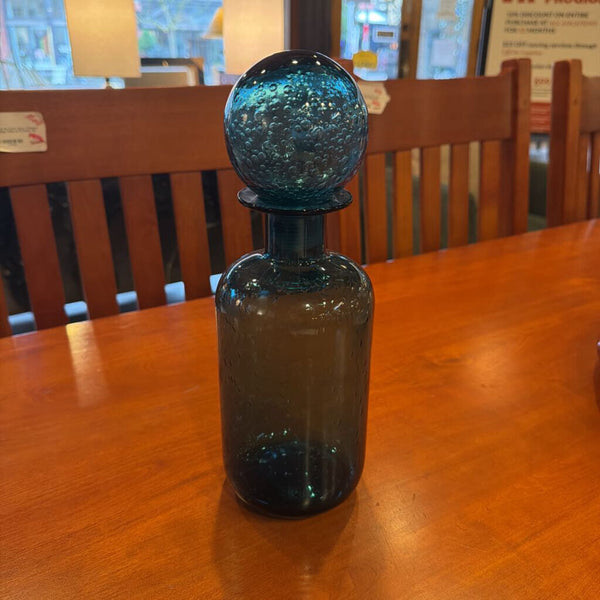 Blue-Green Bubbly Glass Decanter with Round Ball Stopper – Ballard ...