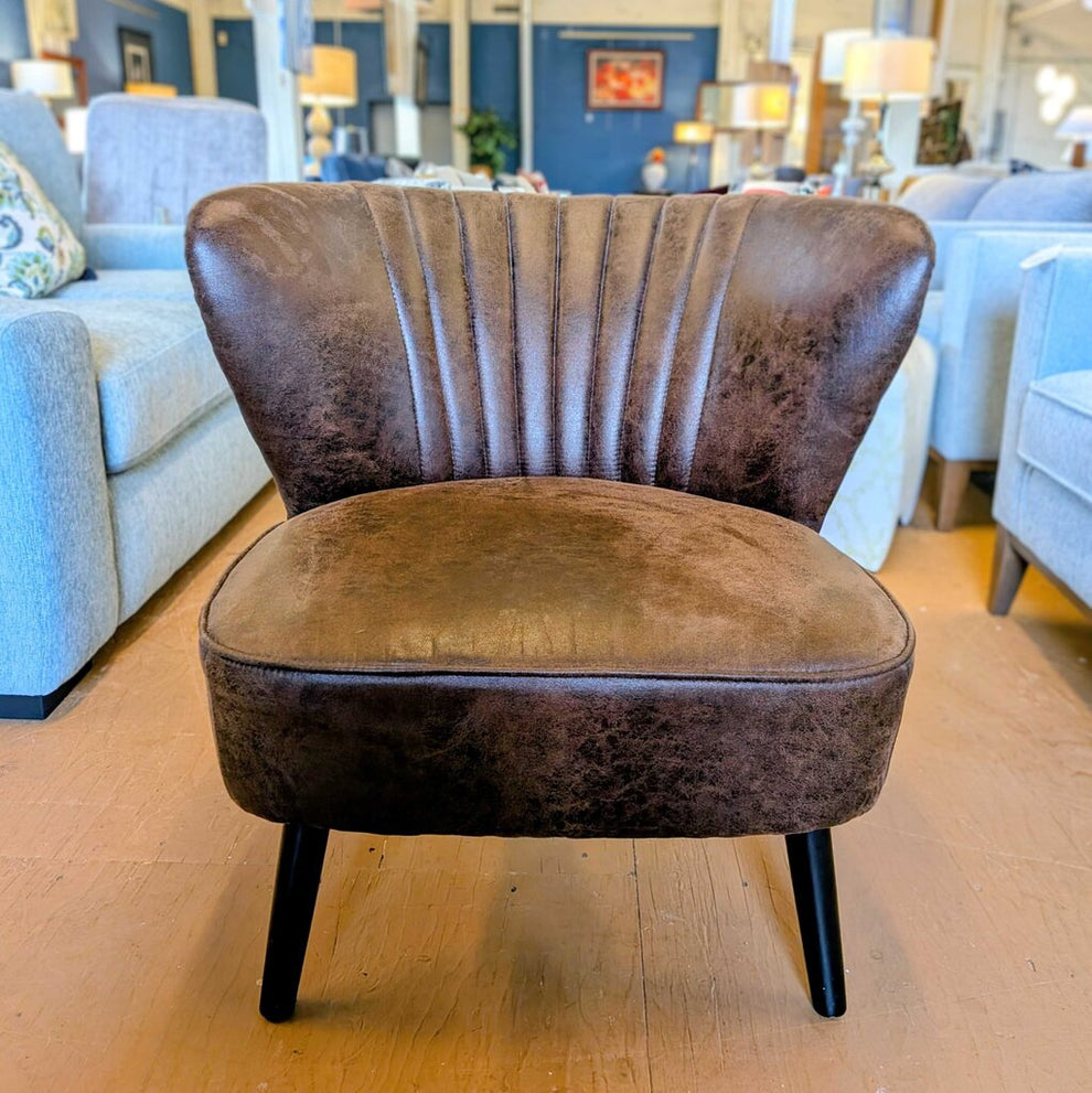 Small Brown Wingback Chair – Ballard Consignment