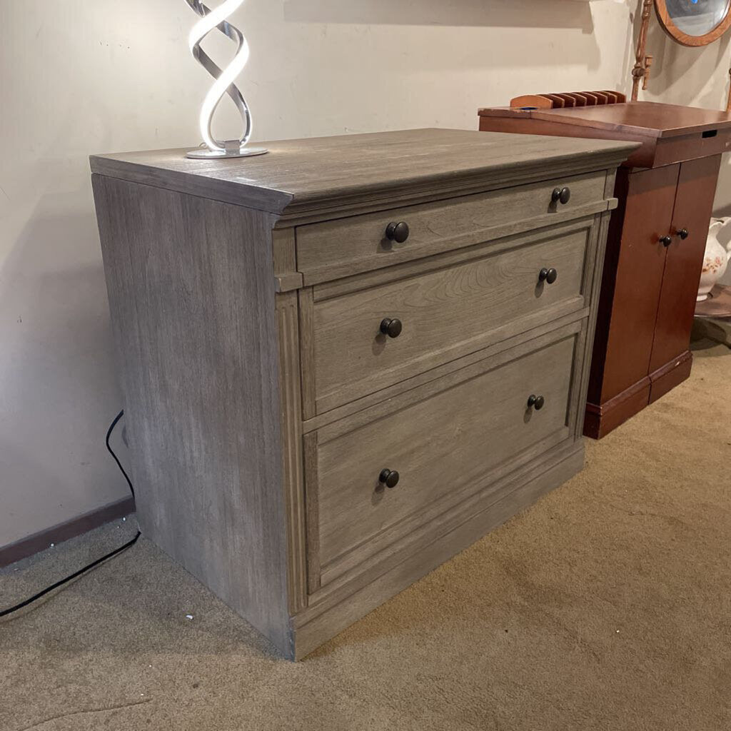 PB Grey Wash 2 Drawer Filing Cabinet – Ballard Consignment