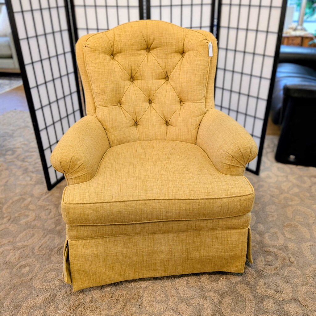 Her Yellow Tufted Rocking Swivel Chair – Ballard Consignment