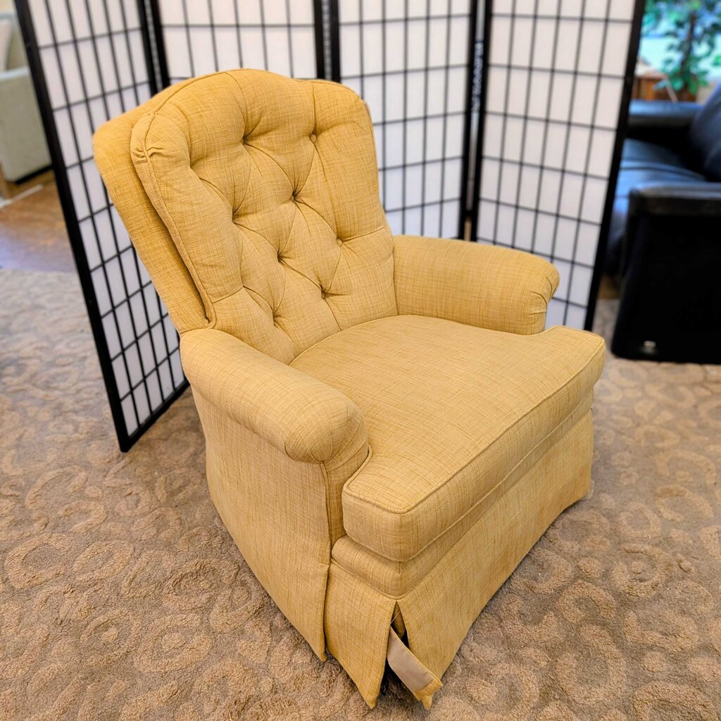 Her Yellow Tufted Rocking Swivel Chair – Ballard Consignment