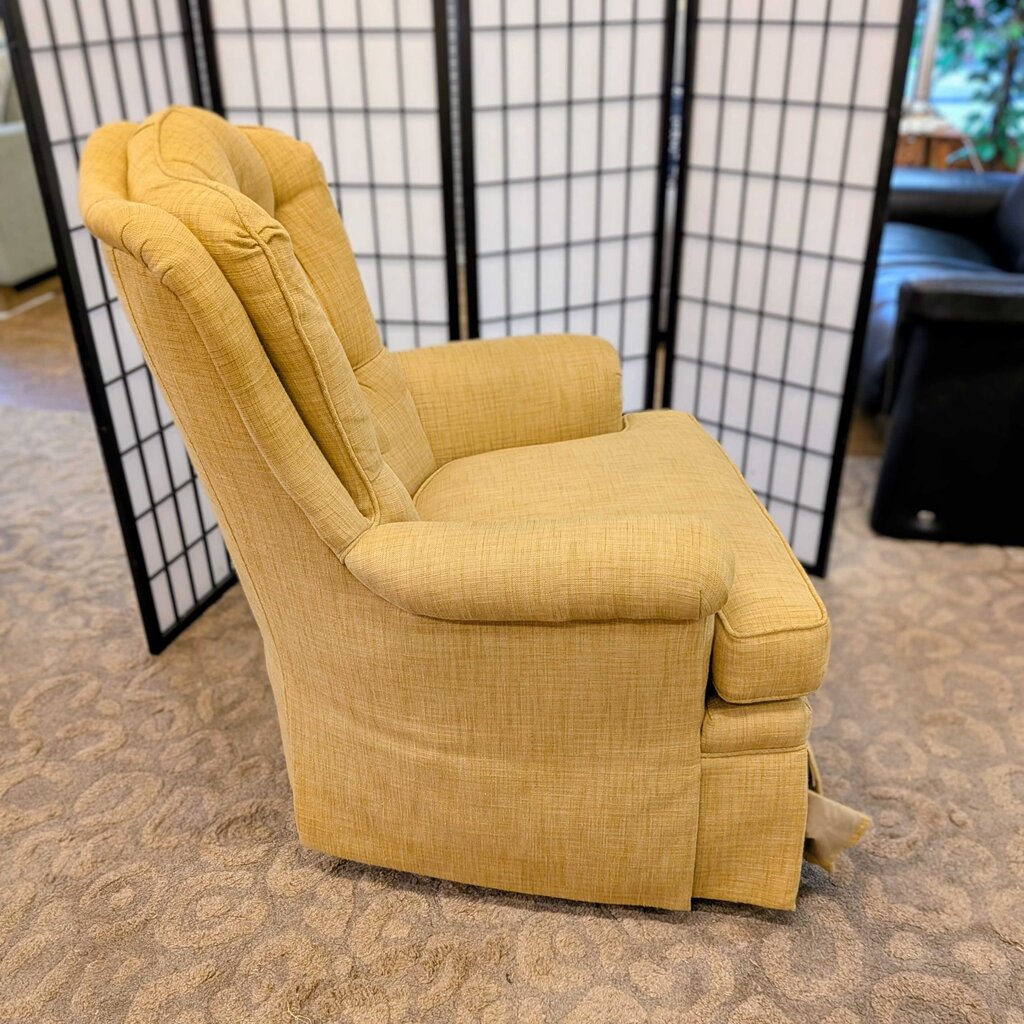 Her Yellow Tufted Rocking Swivel Chair – Ballard Consignment