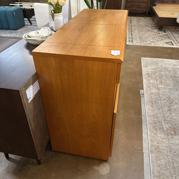Flip Top MC Danish Teak Cabinet Server – Ballard Consignment