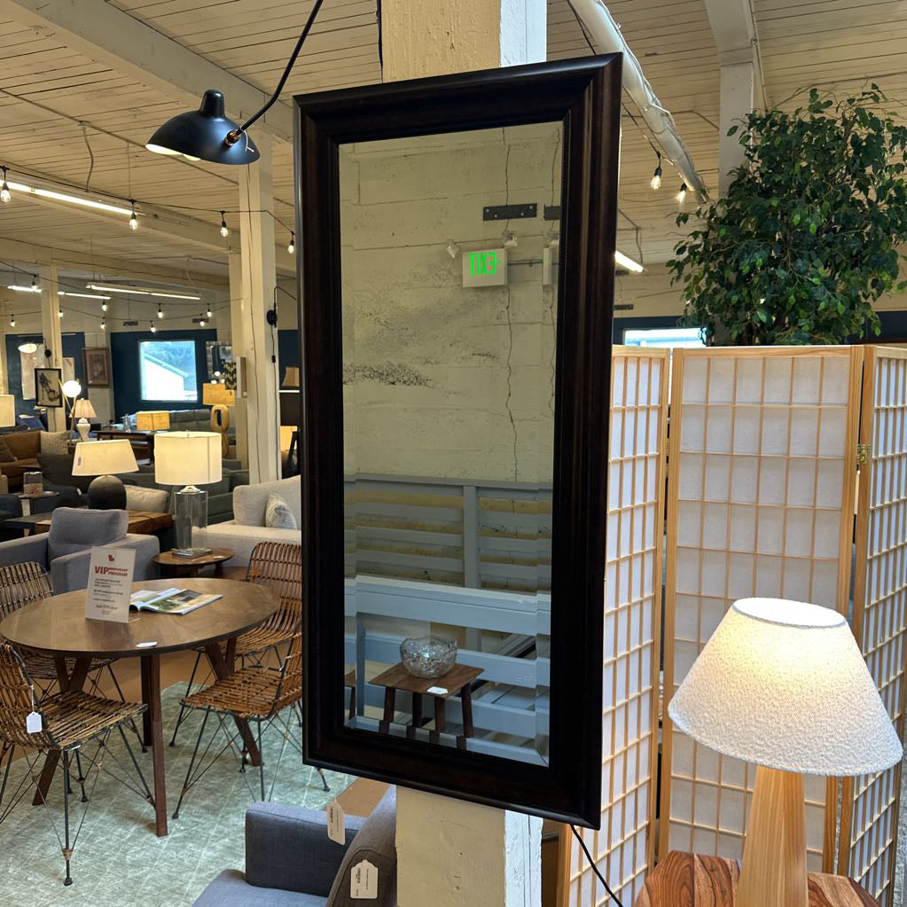 Tall Dark Wood Mirror – Ballard Consignment