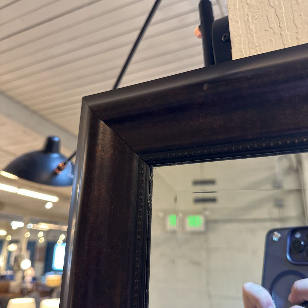 Tall Dark Wood Mirror – Ballard Consignment